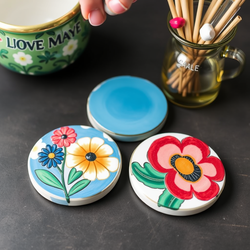 Best Ceramic Coaster Painting Ideas | Vondy