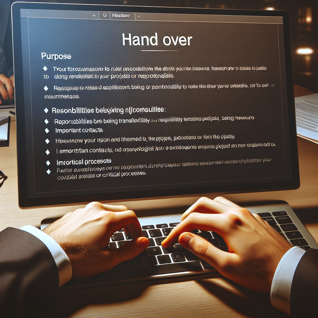 Best Handover Email Template | Vondy