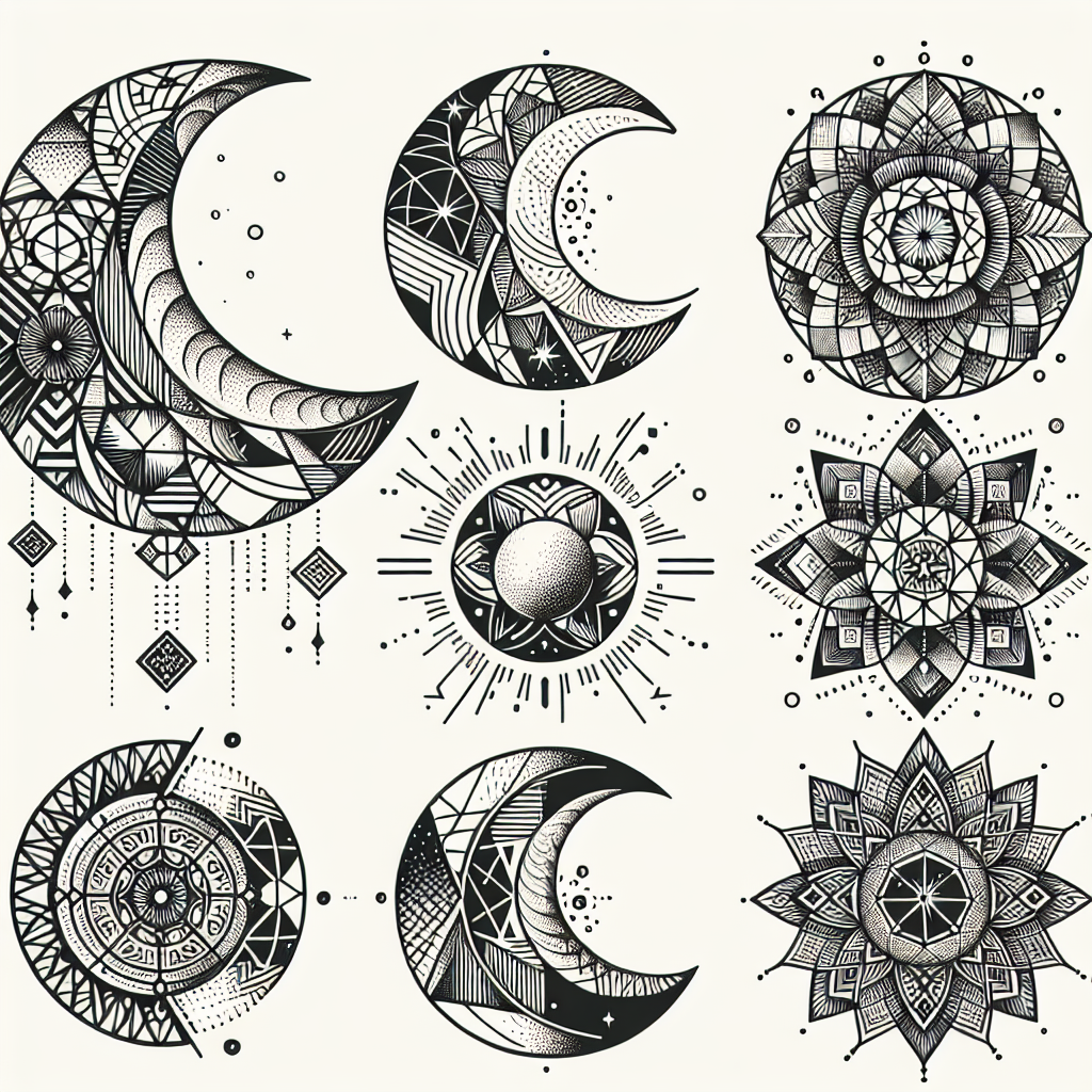 Best Geometric Moon Tattoo Generator | Vondy