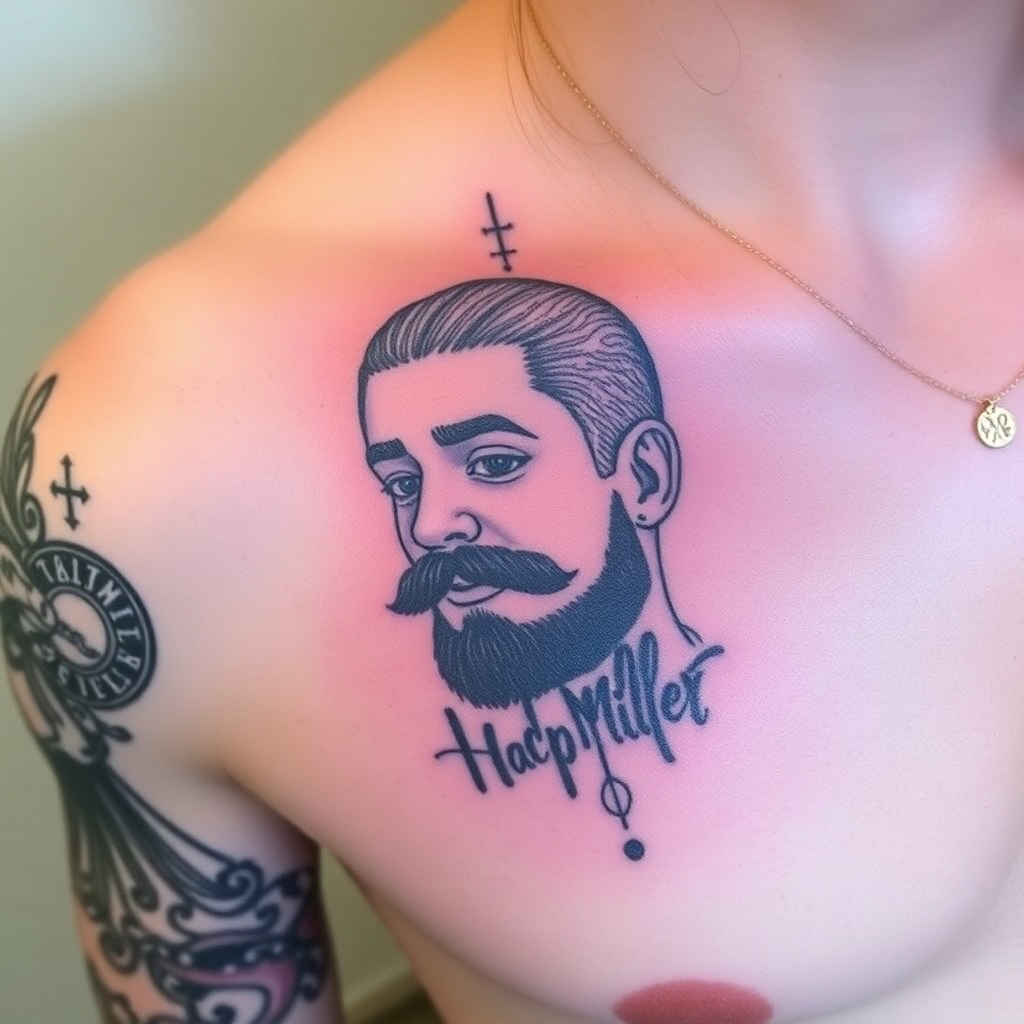 Mac miller chest tattoo | Orangetattooshop.com