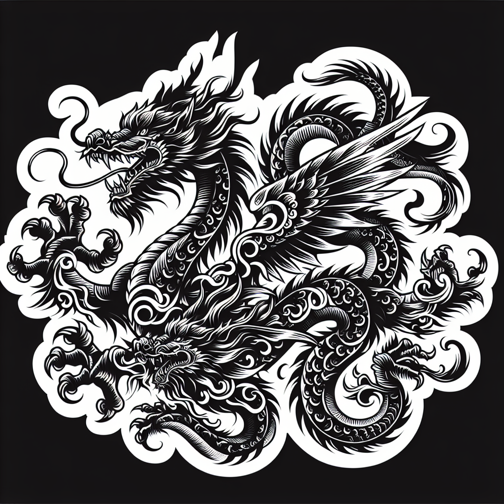 Best Blackwork Dragon Tattoo Generator | Vondy