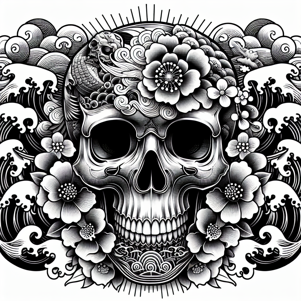 Best Neo-Japanese Skull Tattoo Generator | Vondy