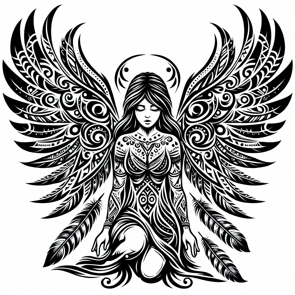 Best Tribal Angel Tattoo Generator | Vondy