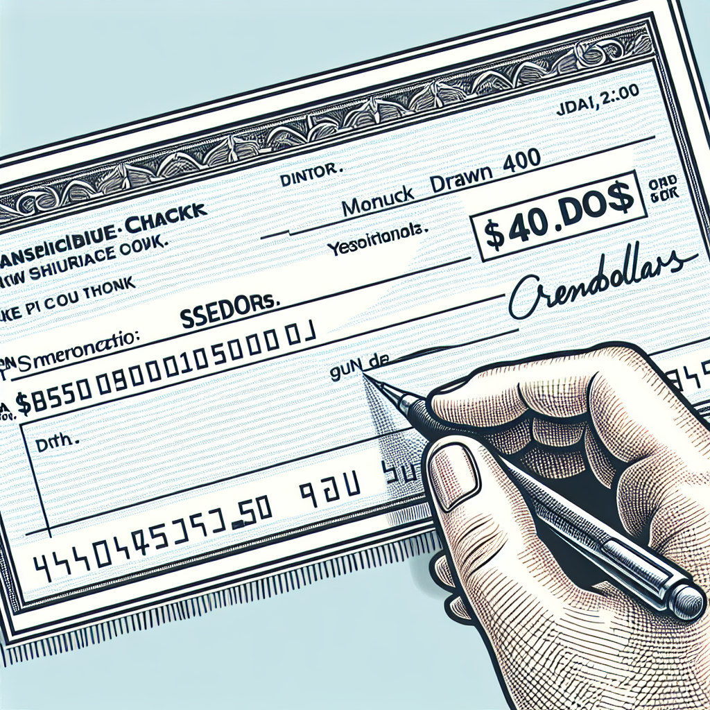 How To Write A Check For 40 Dollars | Vondy