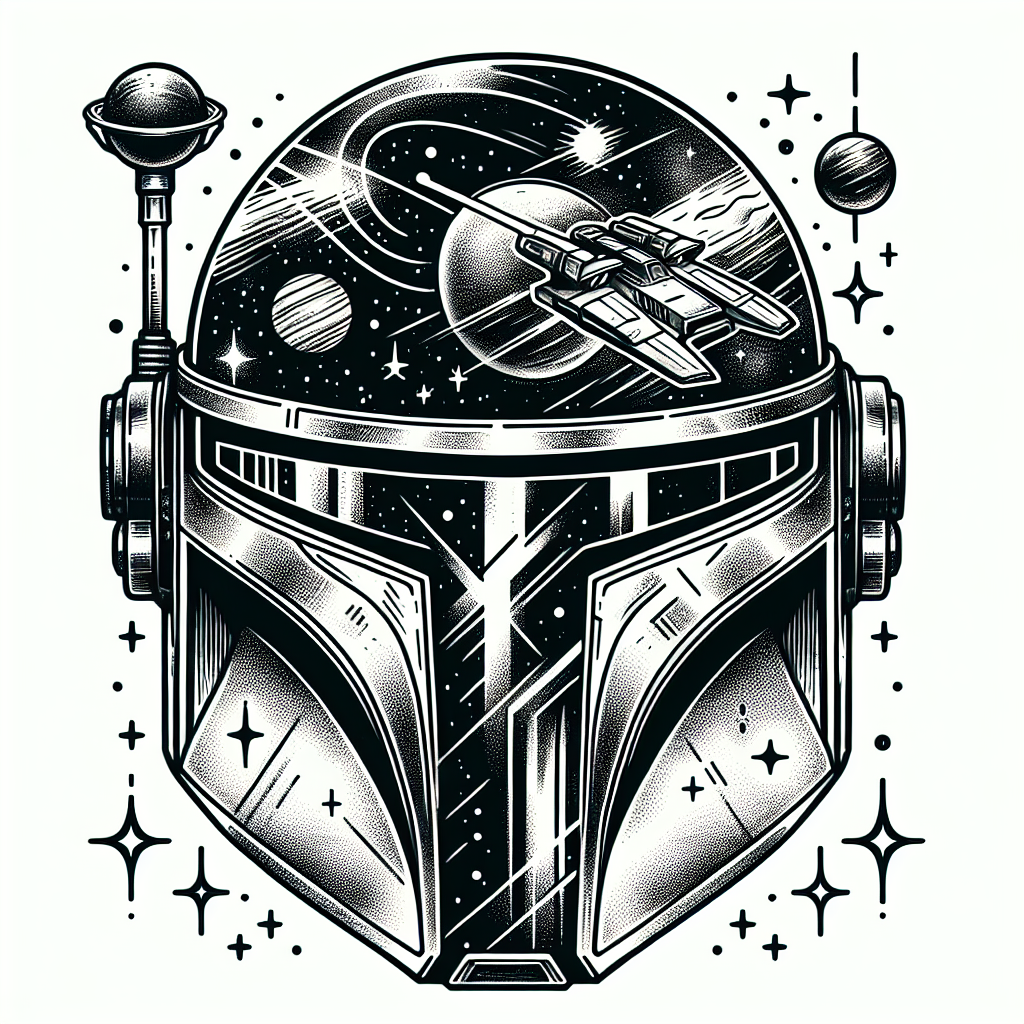 Mandalorian helmet tattoo - Eagleviewtattoo.com