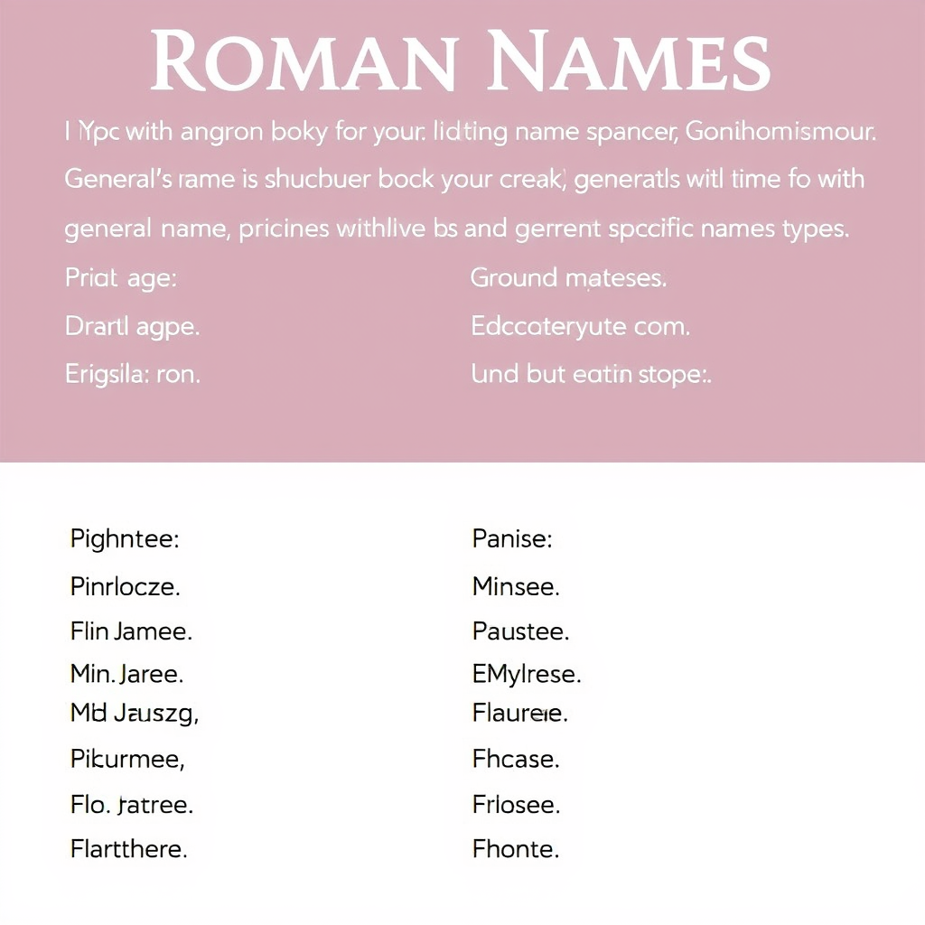 Best Roman Name Generator | Vondy