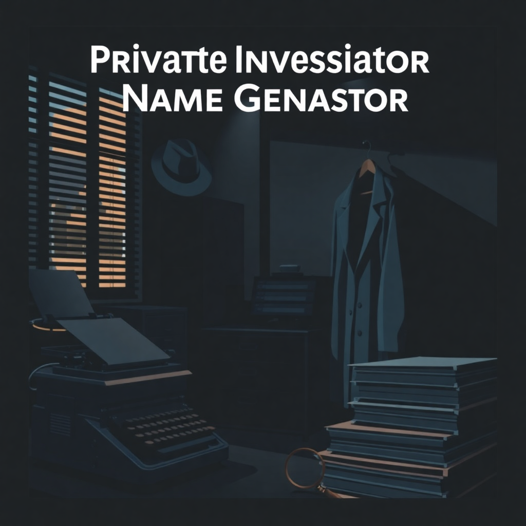 Best Private Investigator Name Generator | Vondy