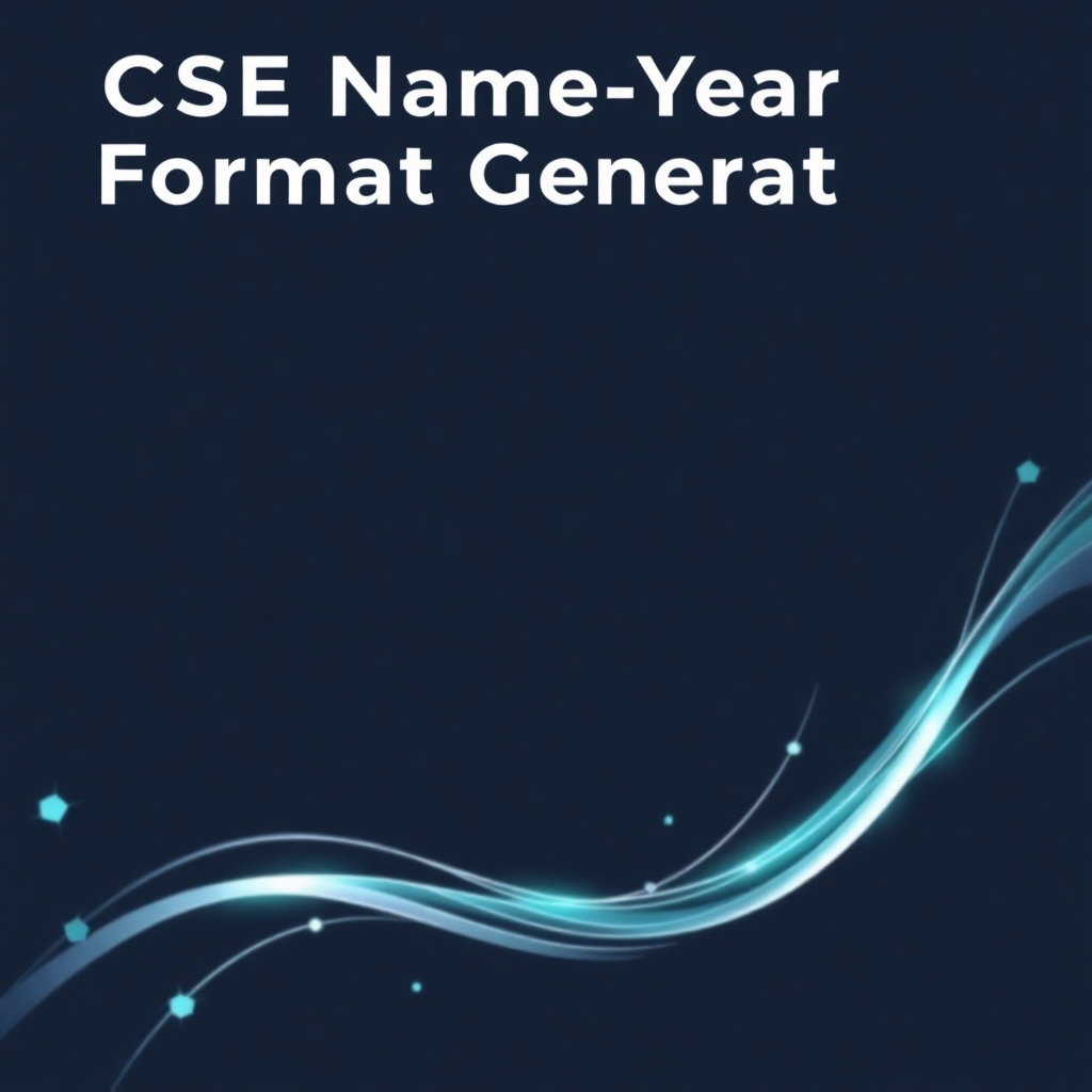 Best Cse Name-Year Format Generator | Vondy