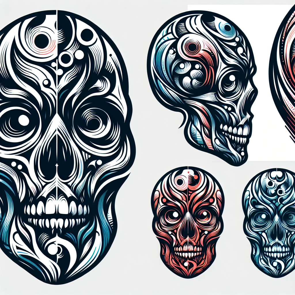Best Abstract Skull Tattoo Generator | Vondy