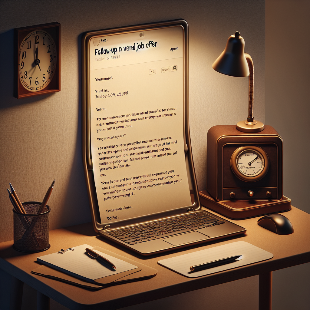 Best Follow Up Email After Verbal Job Offer Template | Vondy