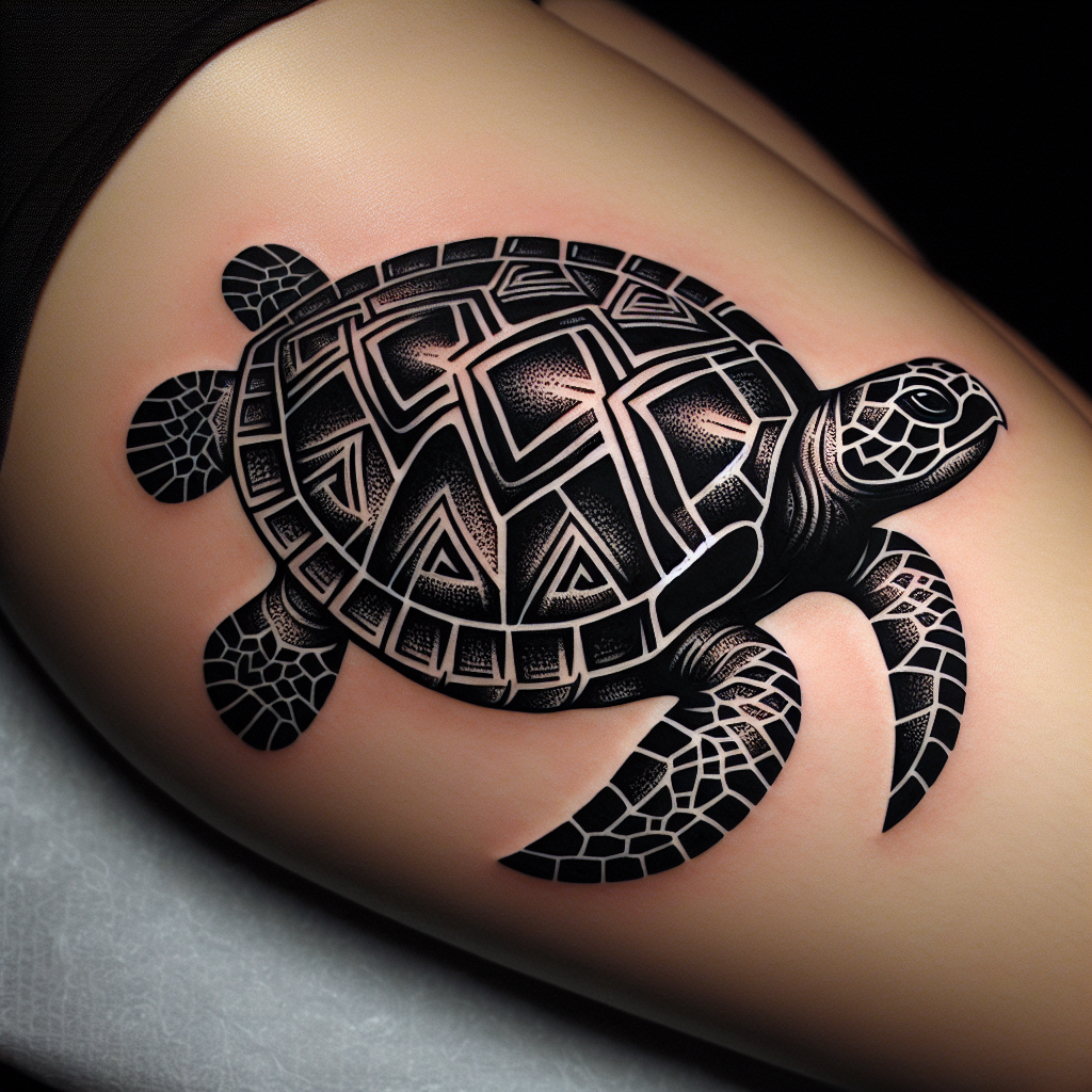 Best Blackwork Turtle Tattoo Generator | Vondy