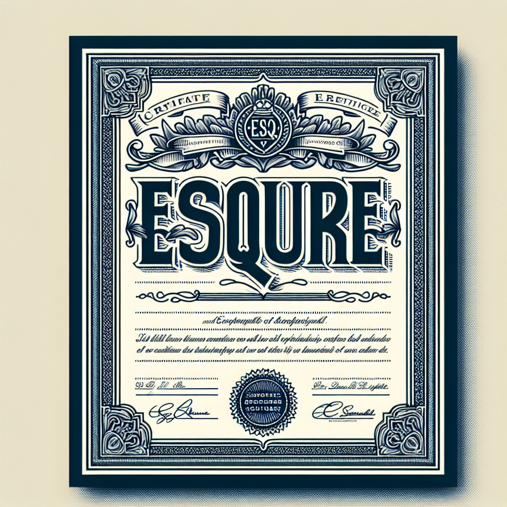 How To Write Esquire After A Name | Vondy