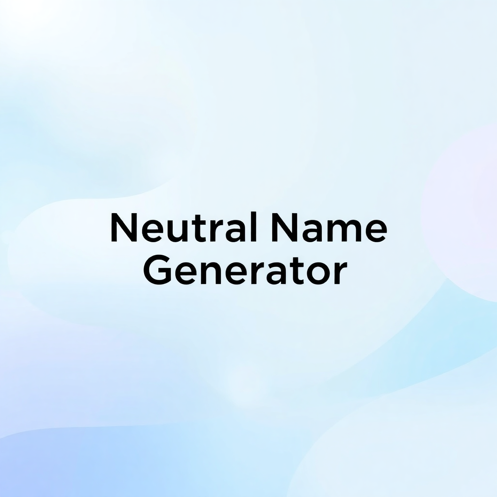 Best Neutral Name Generator | Vondy
