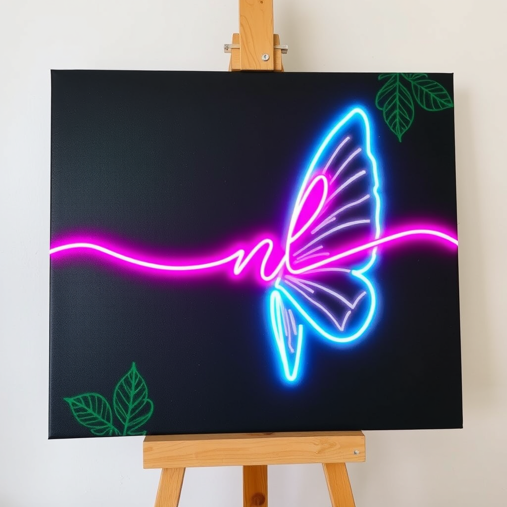 Best Neon Painting Ideas On Black Canvas | Vondy
