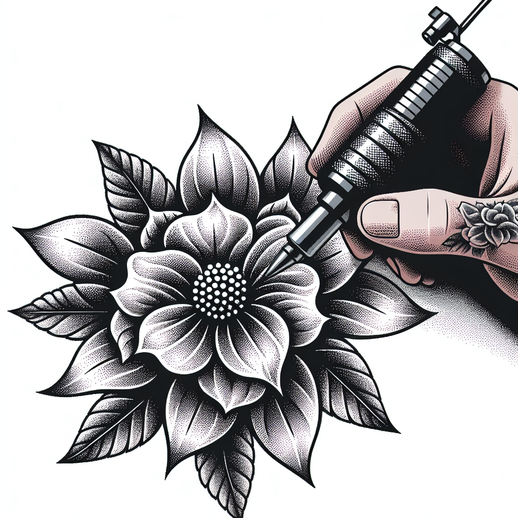 Best Stipple Flower Tattoo Generator | Vondy