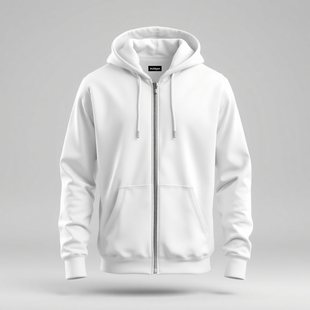 Best White Zip Up Hoodie Mockup | Vondy
