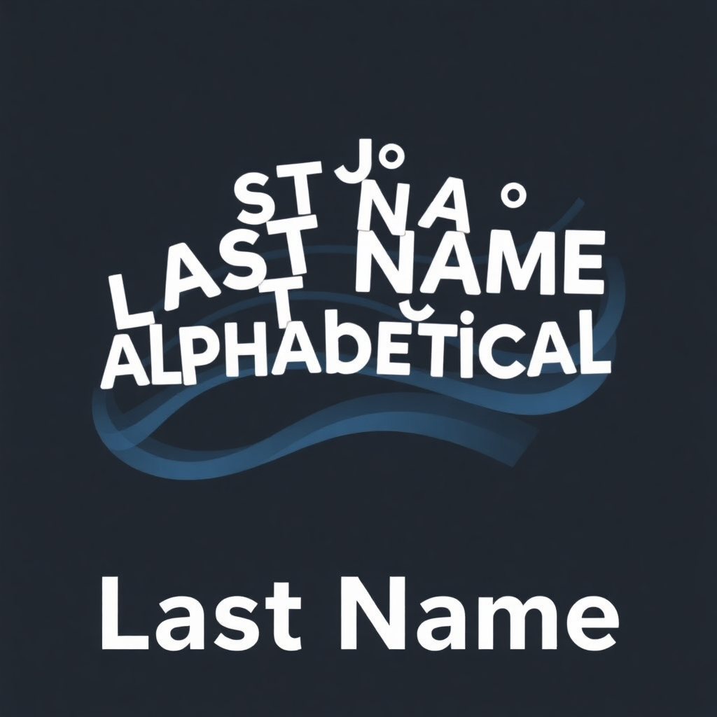 Best Last Name Alphabetical Order Generator | Vondy
