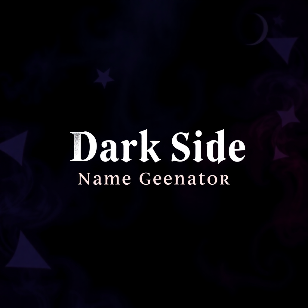 Best Dark Side Name Generator | Vondy