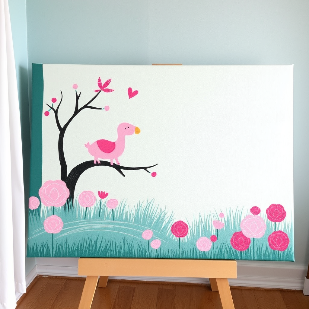 Canvas Painting Ideas For Girls An Easy Acrylic Painting For Beginners